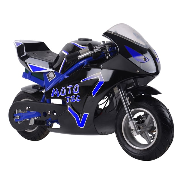 MotoTec Fast 36v 500w Electric Street Motorbike, Mini GT Blue ...