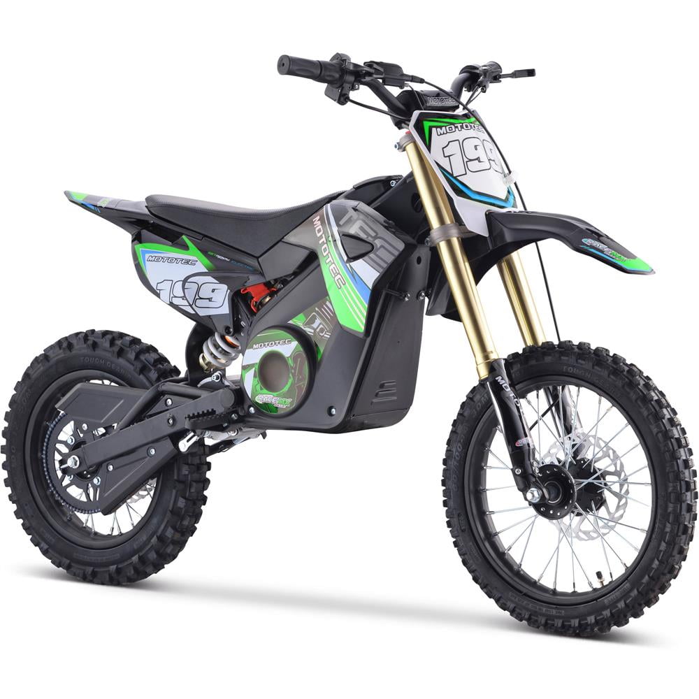 MotoTec Electric Dirt Bike 48v Pro Lithium 1800w Green Walmart