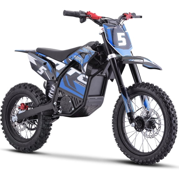 MotoTec, Electric Dirt Bike, 60v Pro 2000w Lithium Blue, 40 MPH ...