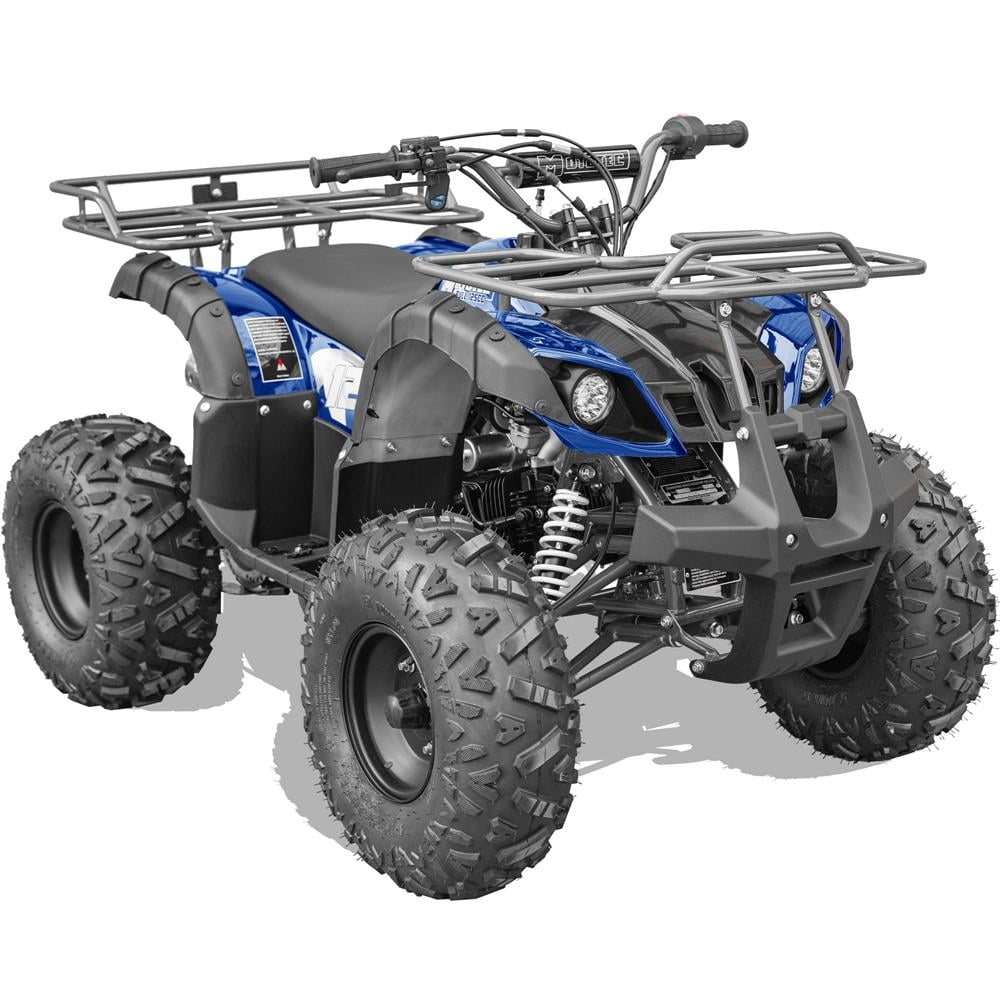 MotoTec Bull 125cc Youth Moto Powered Gas ATV Blue 4-Stroke for Kids ...