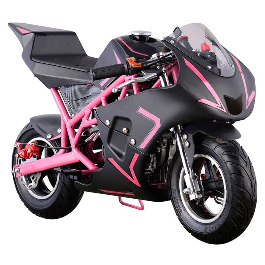 MotoTec Cali 40cc Gas Pocket Bike Mini Motorcycle Pink - Walmart.com