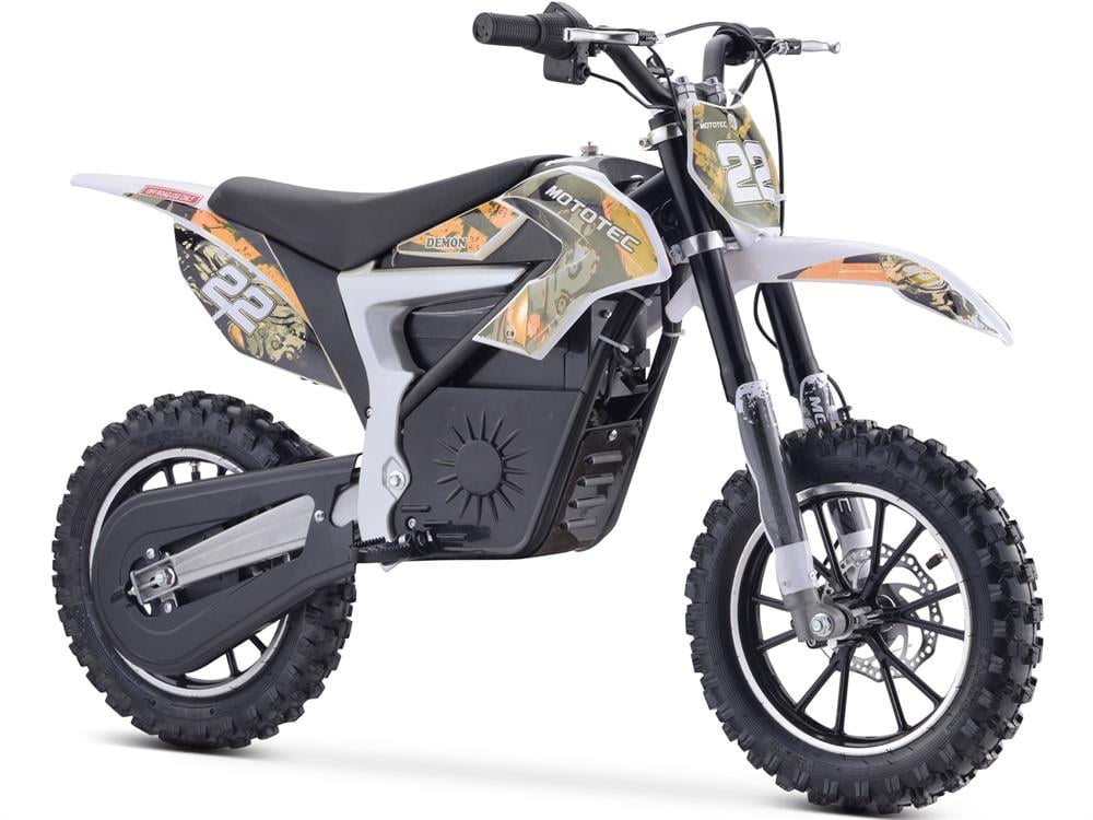 MotoTec 36v 500w Demon Lithium Electric Dirt Bike, Orange, Kids Ride ...