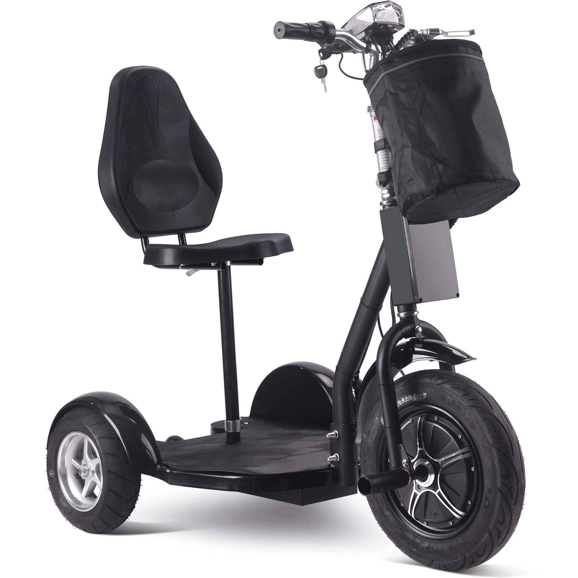 MotoTec Electric Trike 48V 1000W, Adult Tricycle with Hub Motor, Black ...
