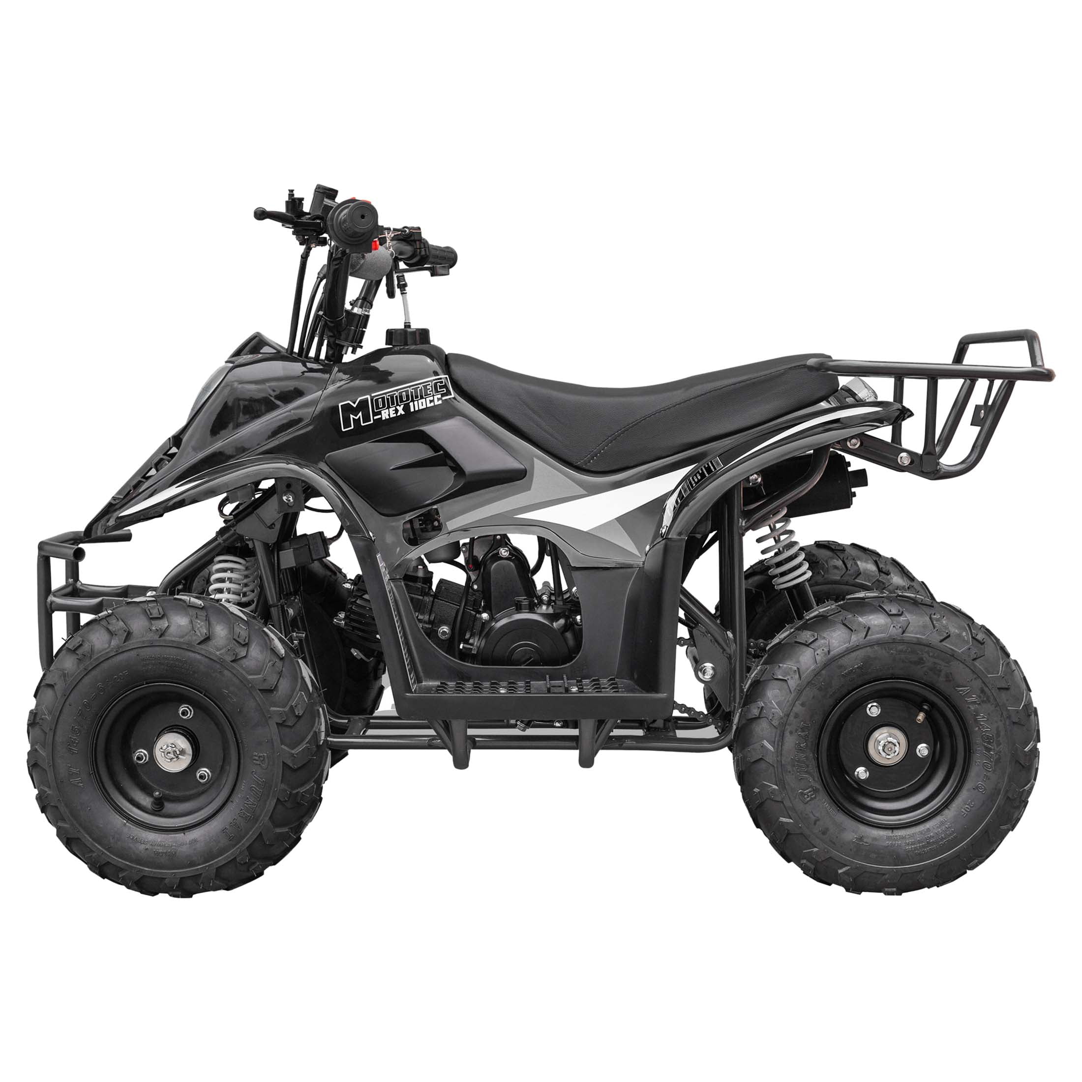 MotoTec Rex 110cc 4-Stroke Kids Black ATV, Gets Off-Road Ready, for ...