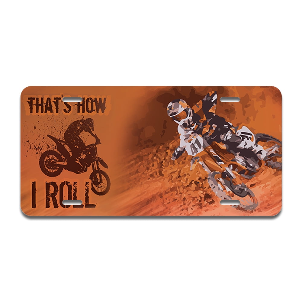Motocross Aluminum License Plate| License Plate 12" X 6" Fits Any Car ...