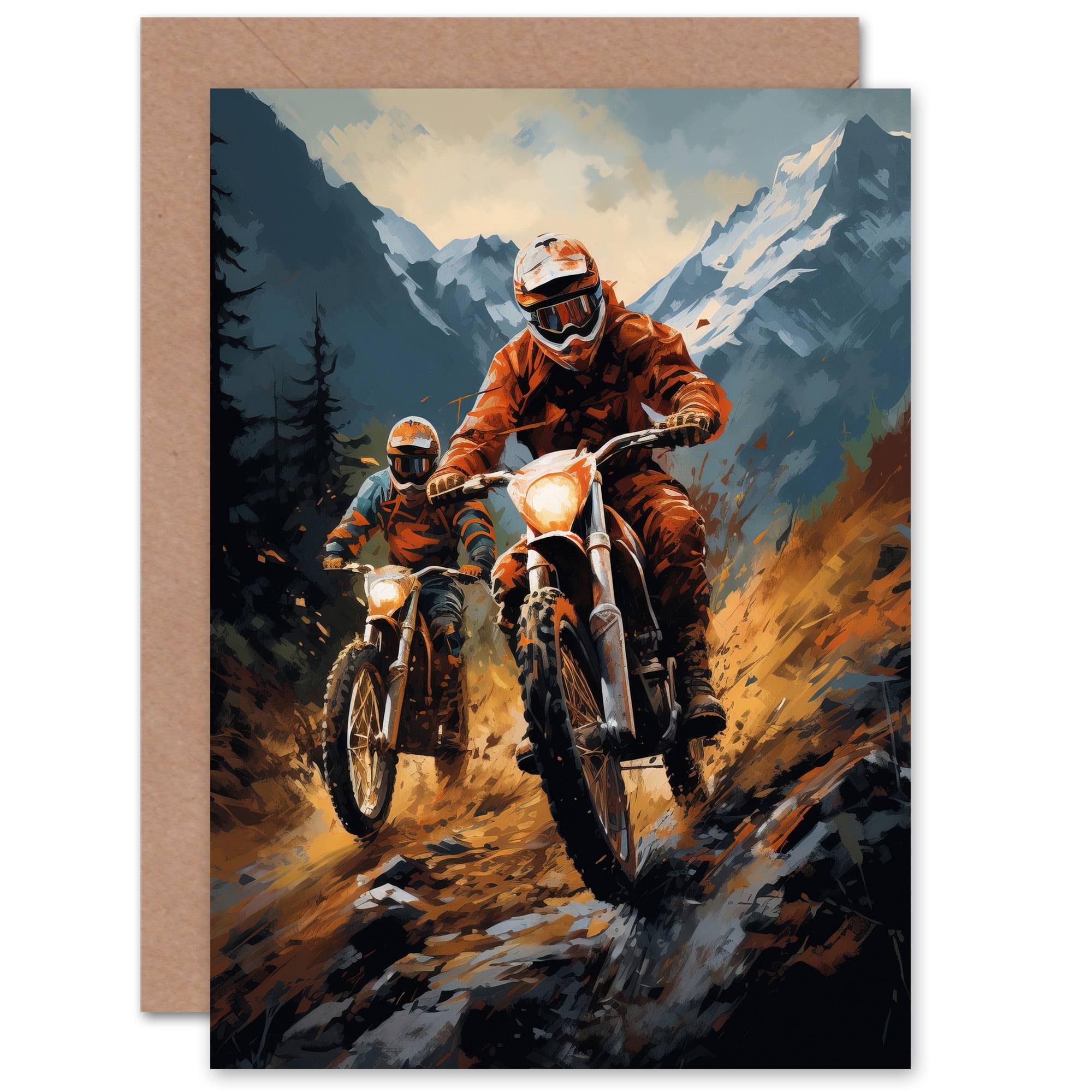 Motocross Bikers Racing Action for Husband Him Dad Son Brother Birthday ...