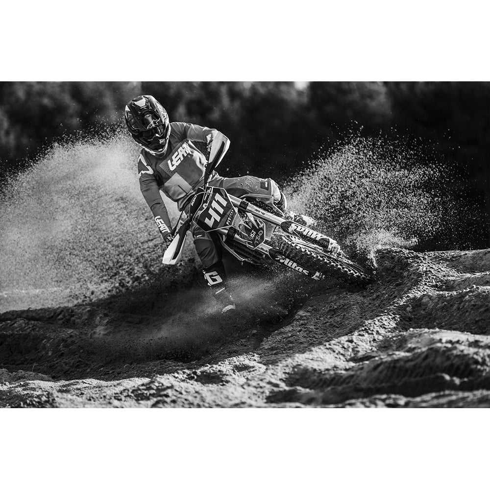 Motocross Black And White Poster Print - Attila Szabo (24 x 18 ...