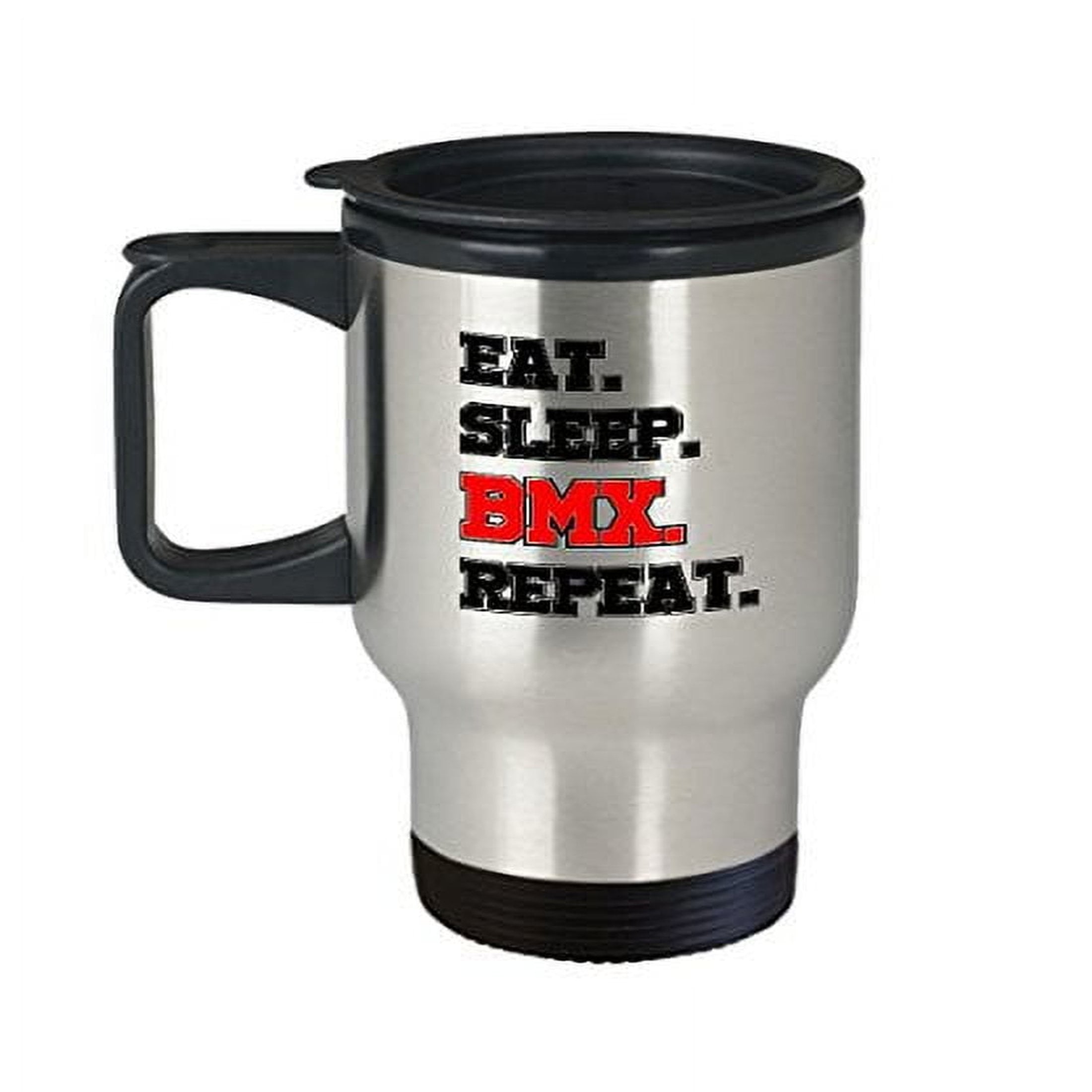 Motocross Coffee Travel Mug - 14 oz Stainless Steel - Eat Sleep BMX ...