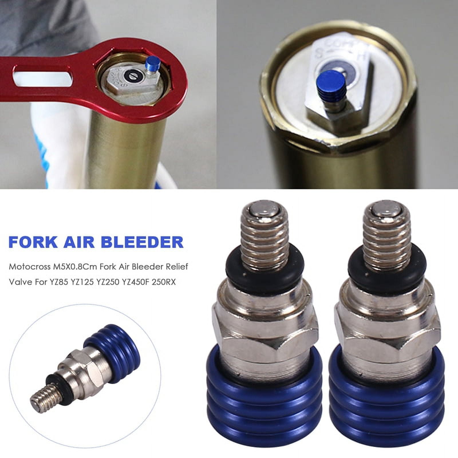 Motocross M5X0.8Cm Fork Air Bleeder Relief Valve for YZ85 YZ125 YZ250 ...