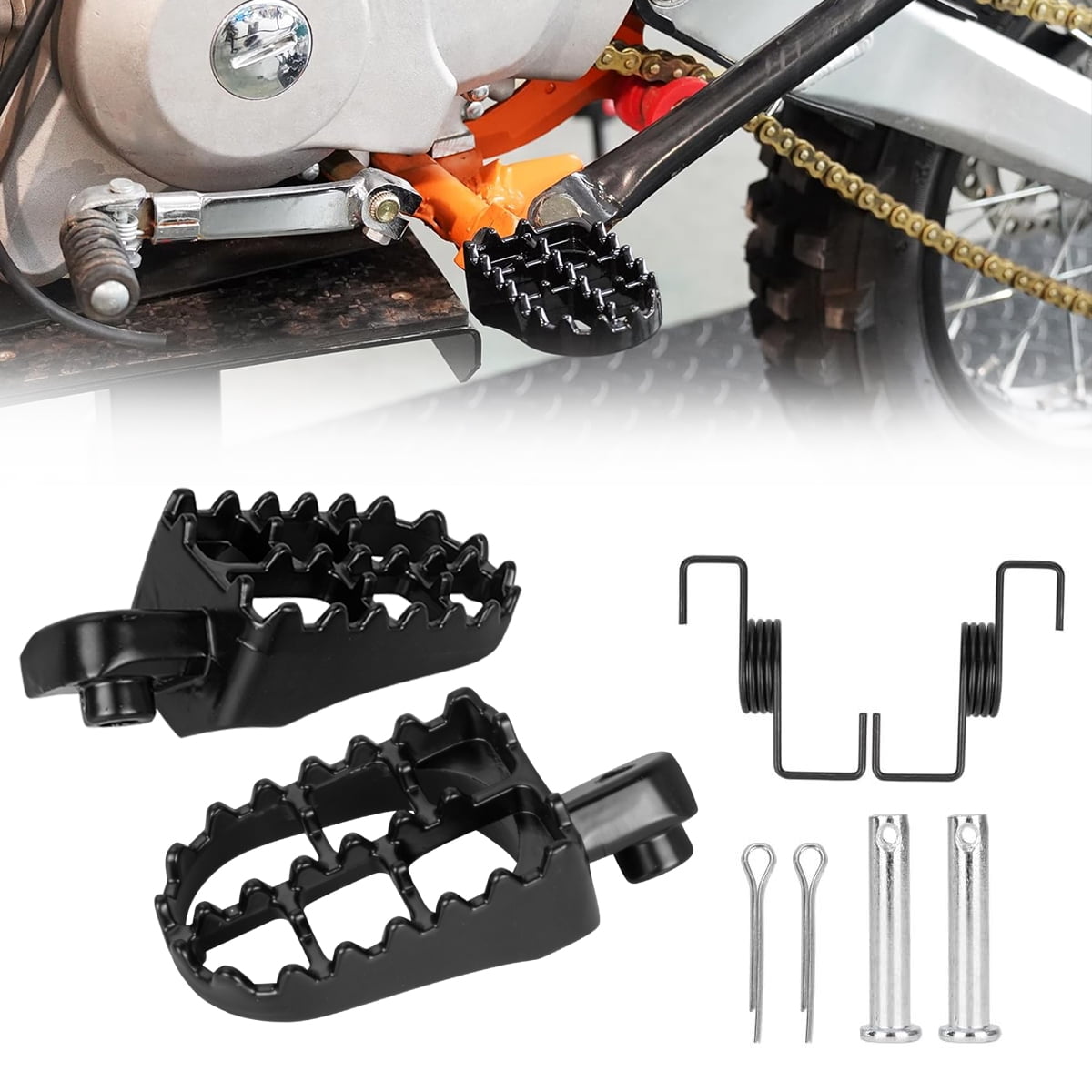Motocross MX Dirt Bike Racing Foot Pegs For Yamaha TTR90 TW200 WR200 ...