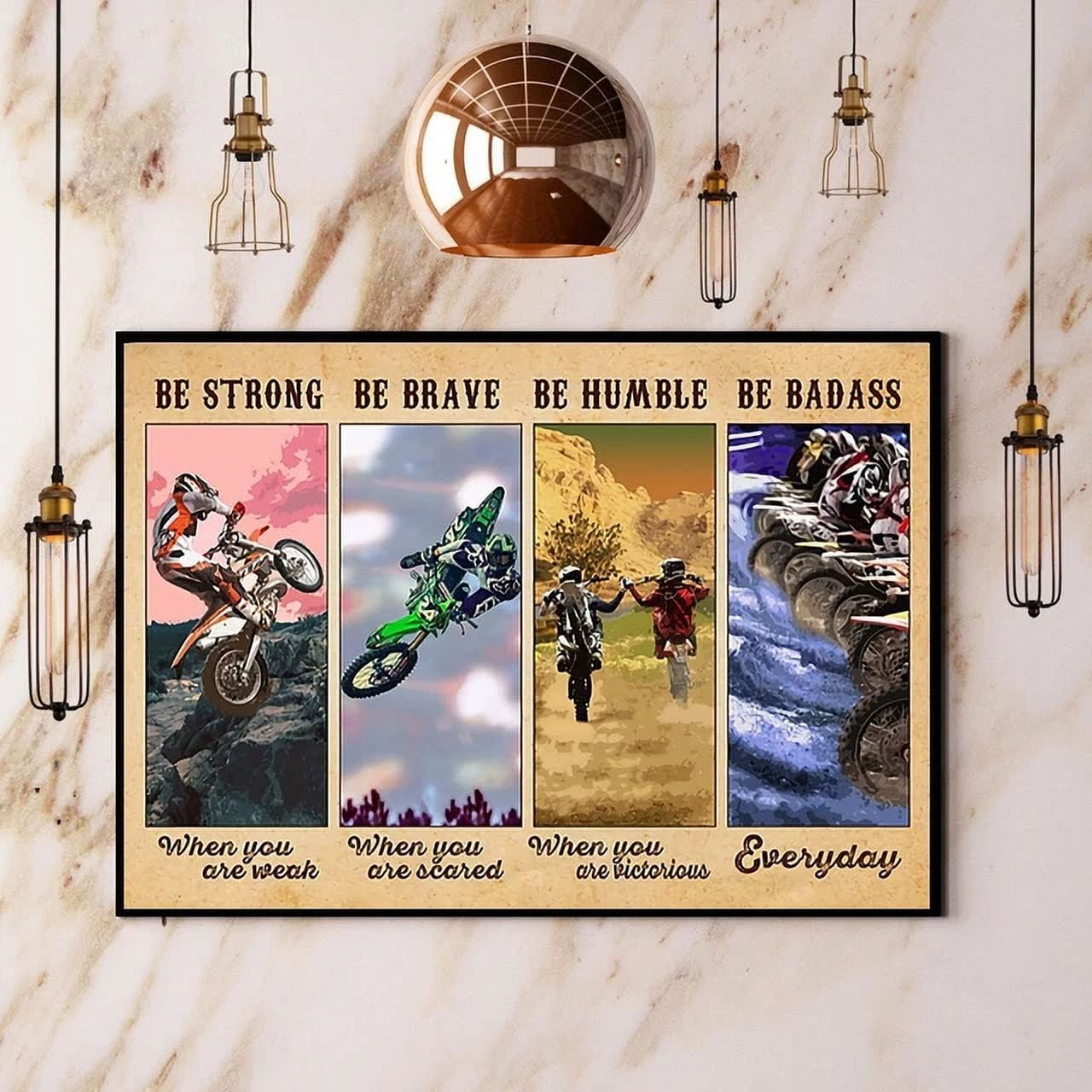 Motocross Man Be Brave When You Are Scared Be Badass Everyday Vintage ...
