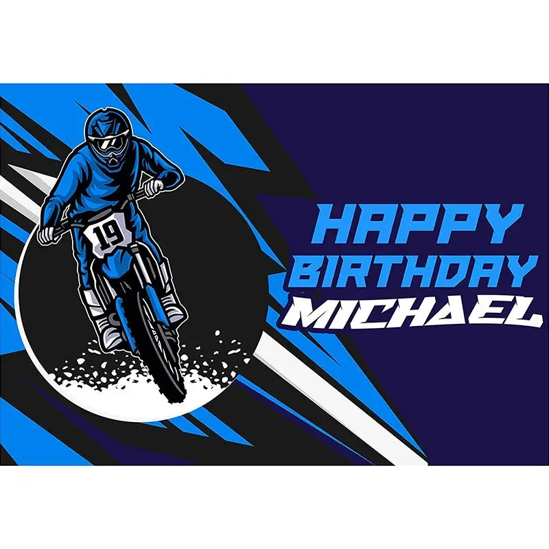 Motocross Racing Theme Backdrop Motorcycle Dirt Bike Photography Background for Boys Birthday ...