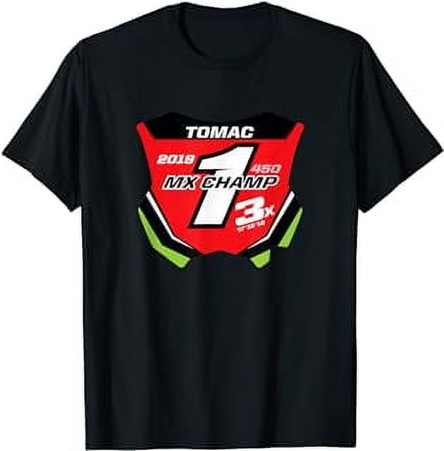 Motocross Red Number Plate Design T-Shirt - Walmart.com