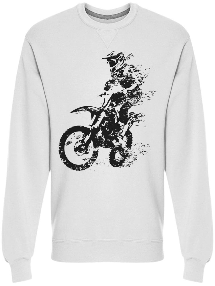 Motocross Rider On His Bike Sweatshirt Men -Image by Shutterstock, Male ...