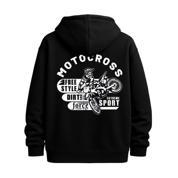 Motocross Style hoodies mens regular fit black Everyday & Formal Wear ...