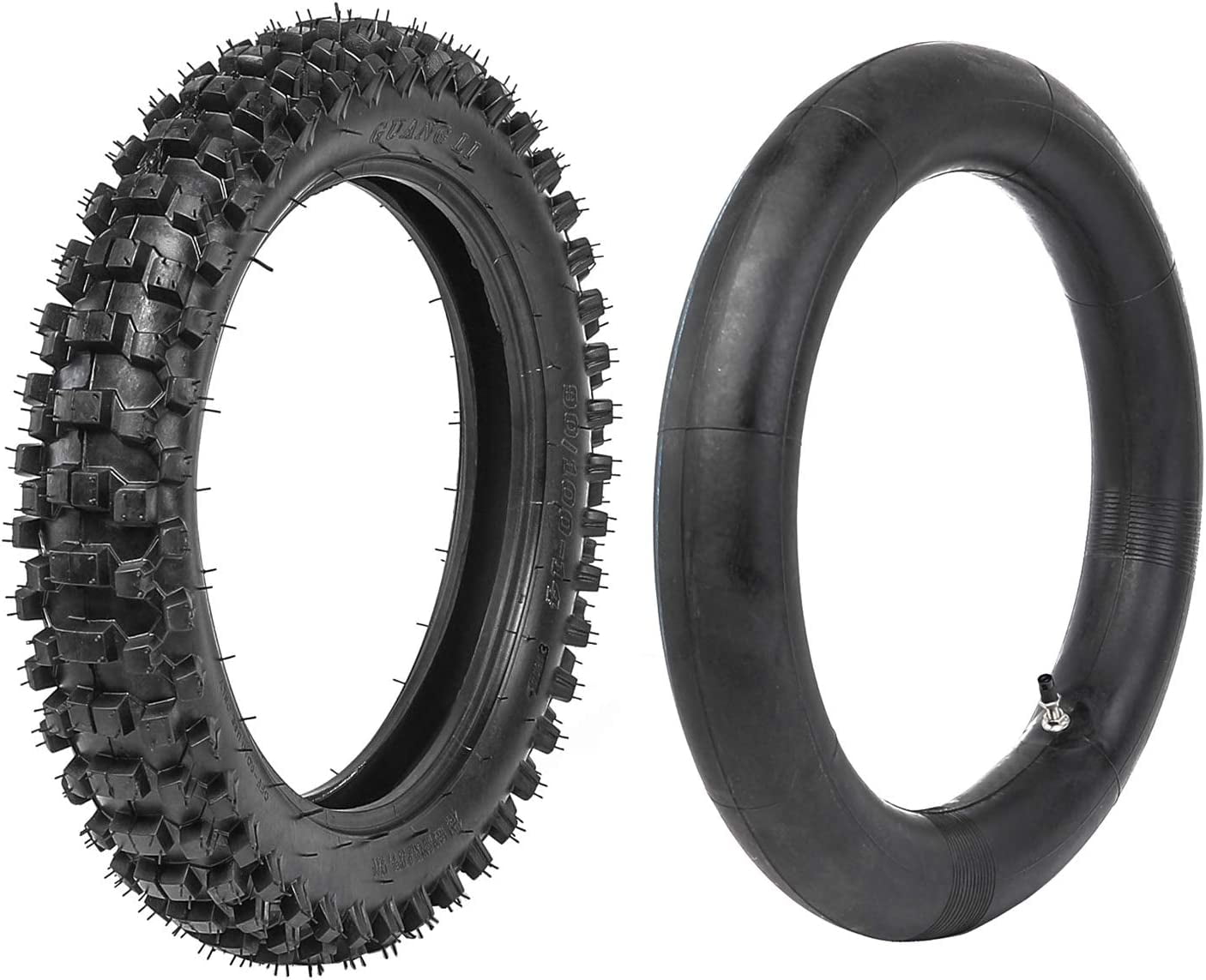 Motocross Tire and Inner Tube kit 90/100-14 For Pit PRO Trail Dirt Bike ...