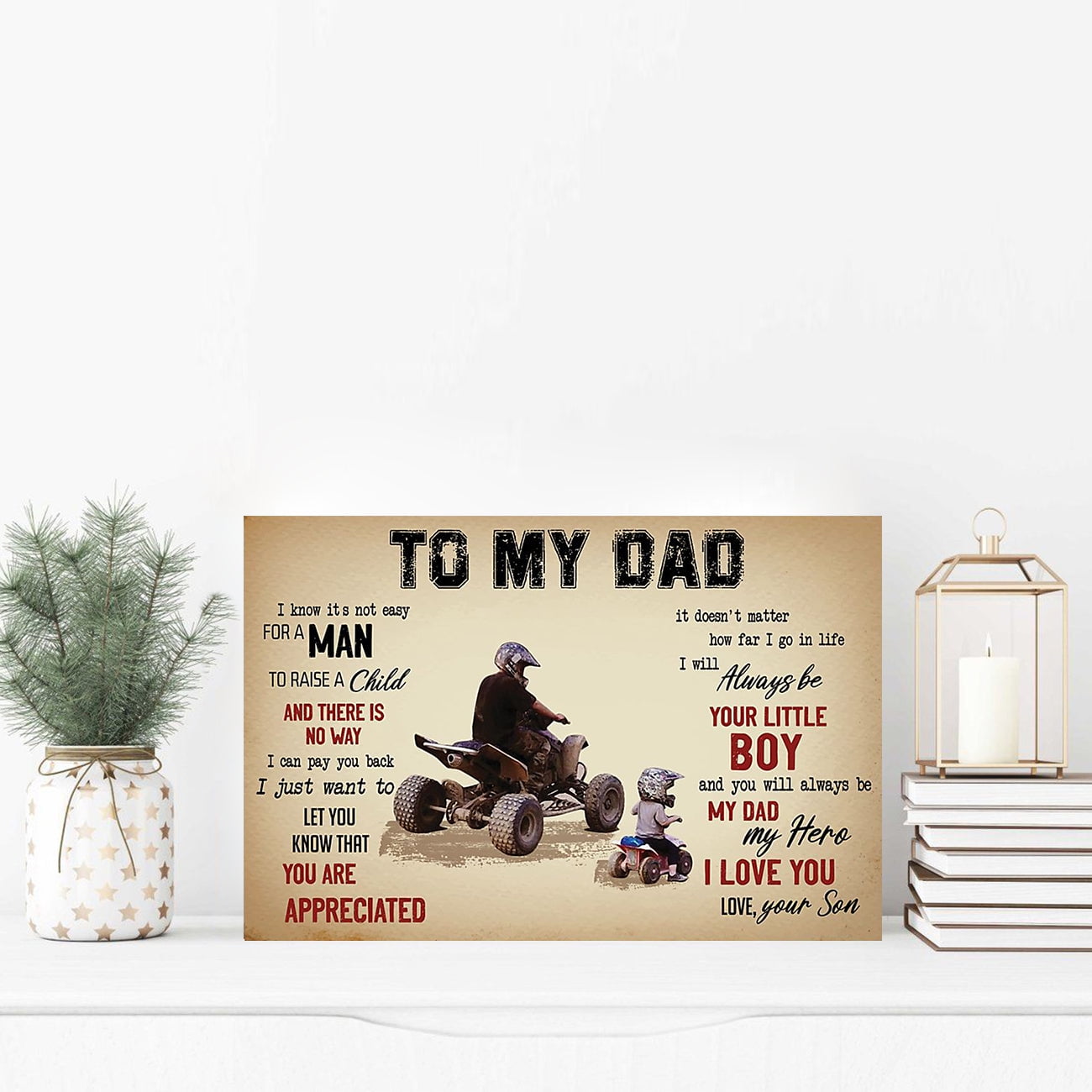 Motocross To My Dad Poster Motorcycle Poster gift for motorcycle lover ...