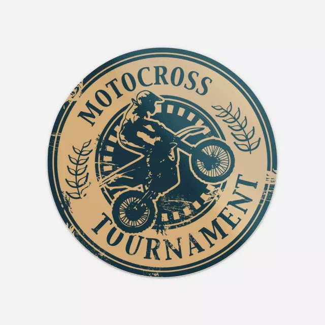 Motocross Tournament Bicycle Sport Grunge Stamp Sticker Phone Decal ...