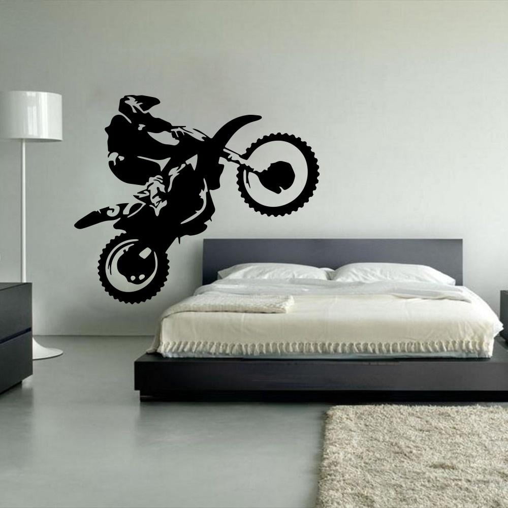 Motocross Wall Sticker Bedroom Boy Room Dirt Bike Dirtbike Moto Bike ...