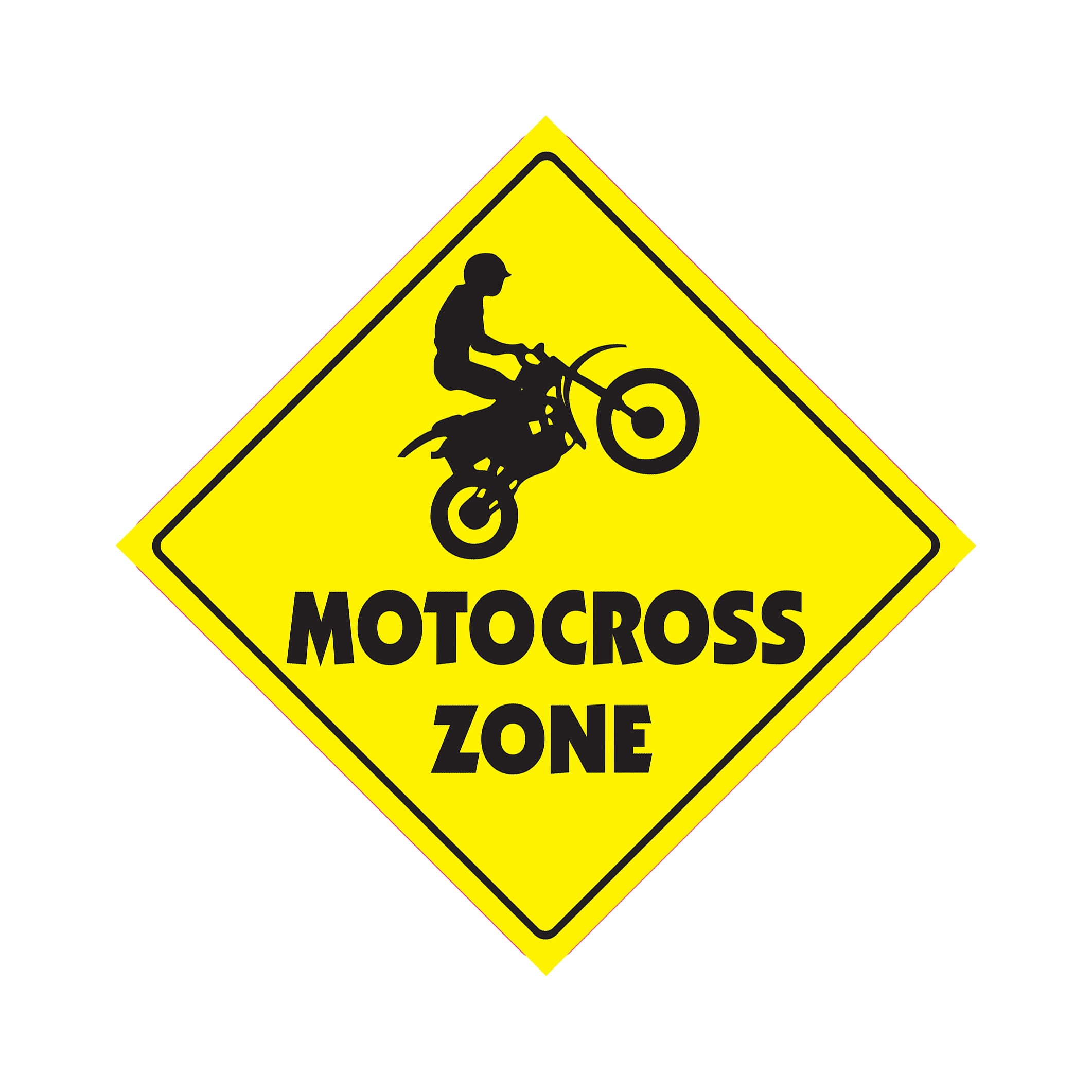Motocross-m Crossing Decal Zone Xing | Indoor/Outdoor | 4" Tall dirt ...