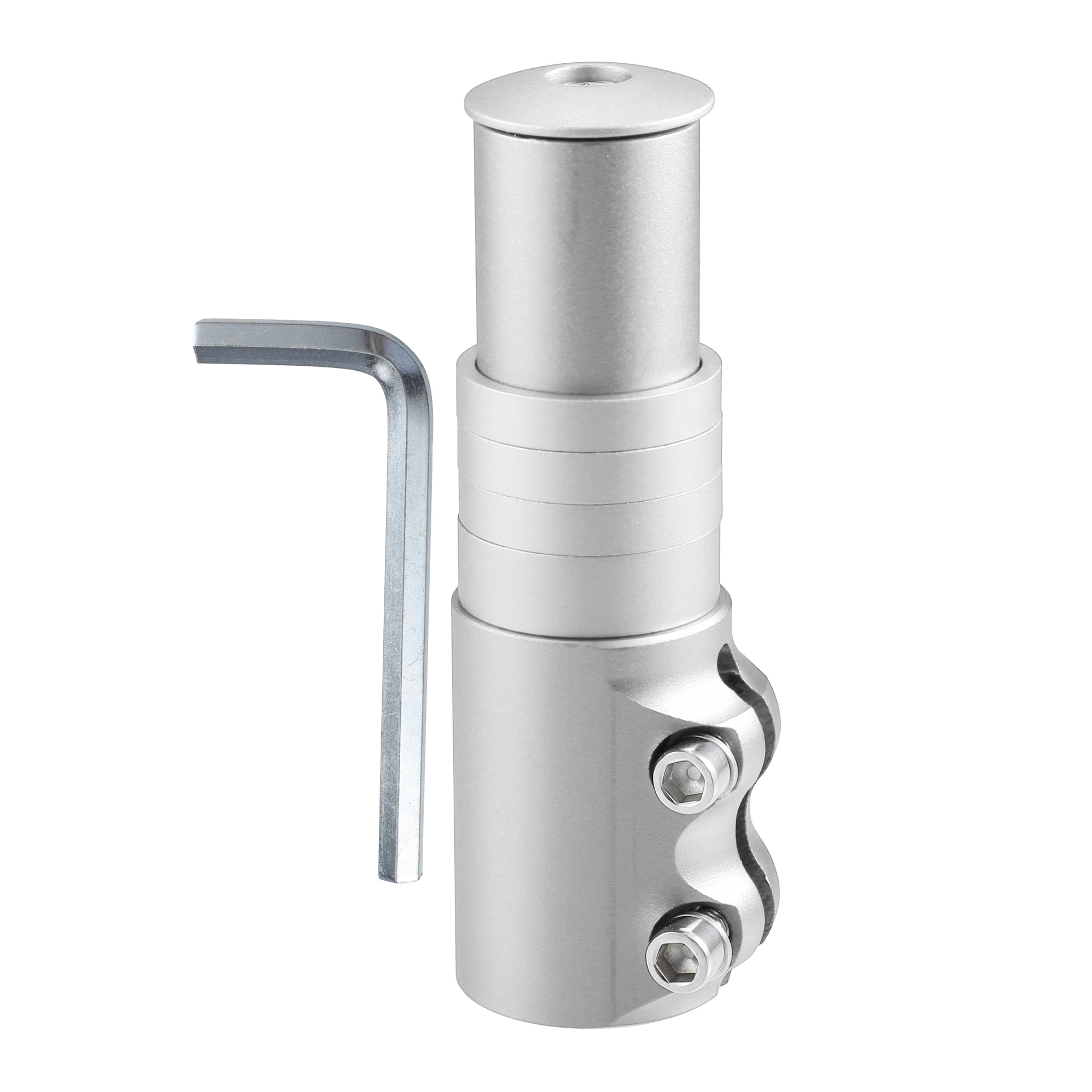 Motoforti 124mm Aluminum Alloy Silver Tone Mountain Bike Stem Riser ...