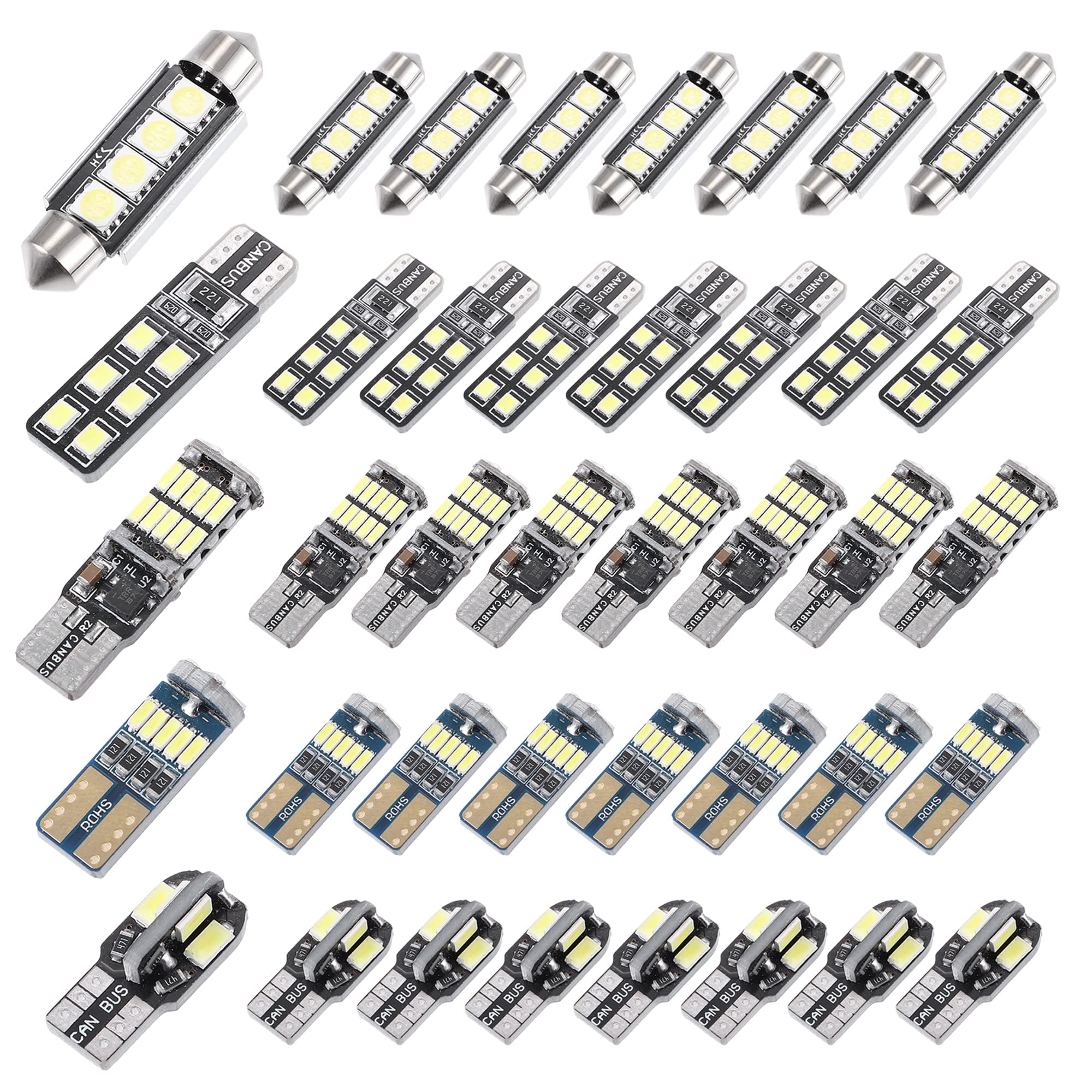 Motoforti Universal Interior Car Lights LED Dome Light, T10 24/25/32/34 ...