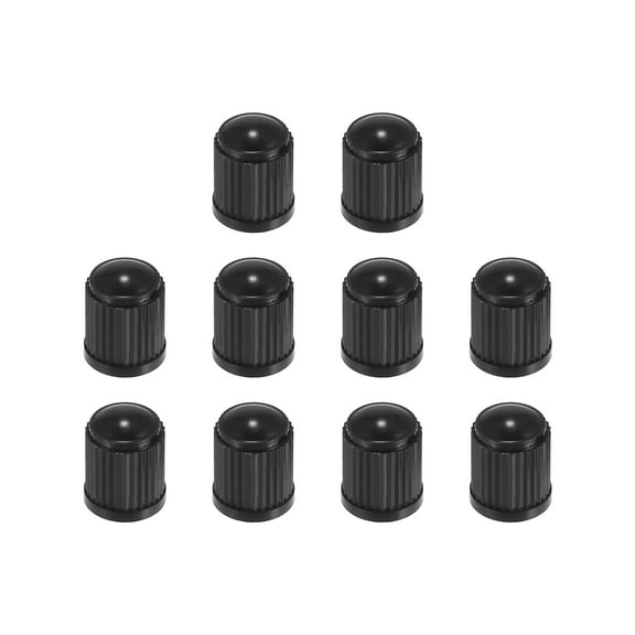 1000 Pcs Universal Black Plastic Car Motor Tire Valve Stem Caps Whit ...