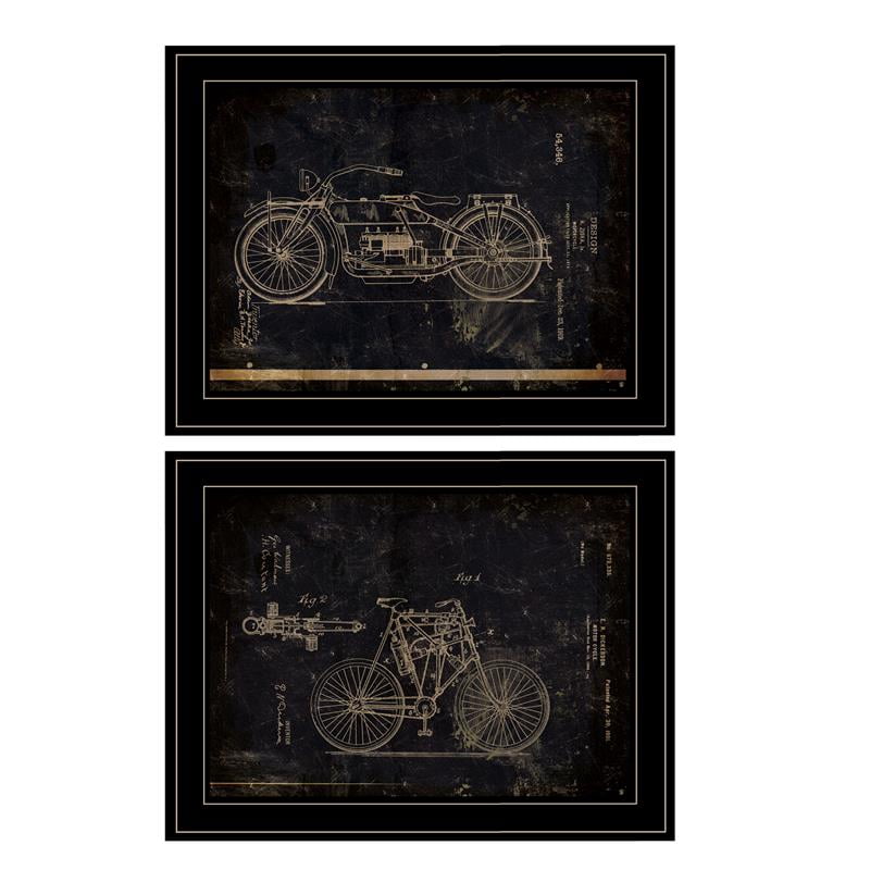 Motor Bike Patent I and II 2-Pc Vignette by Cloverfield and CoWood ...