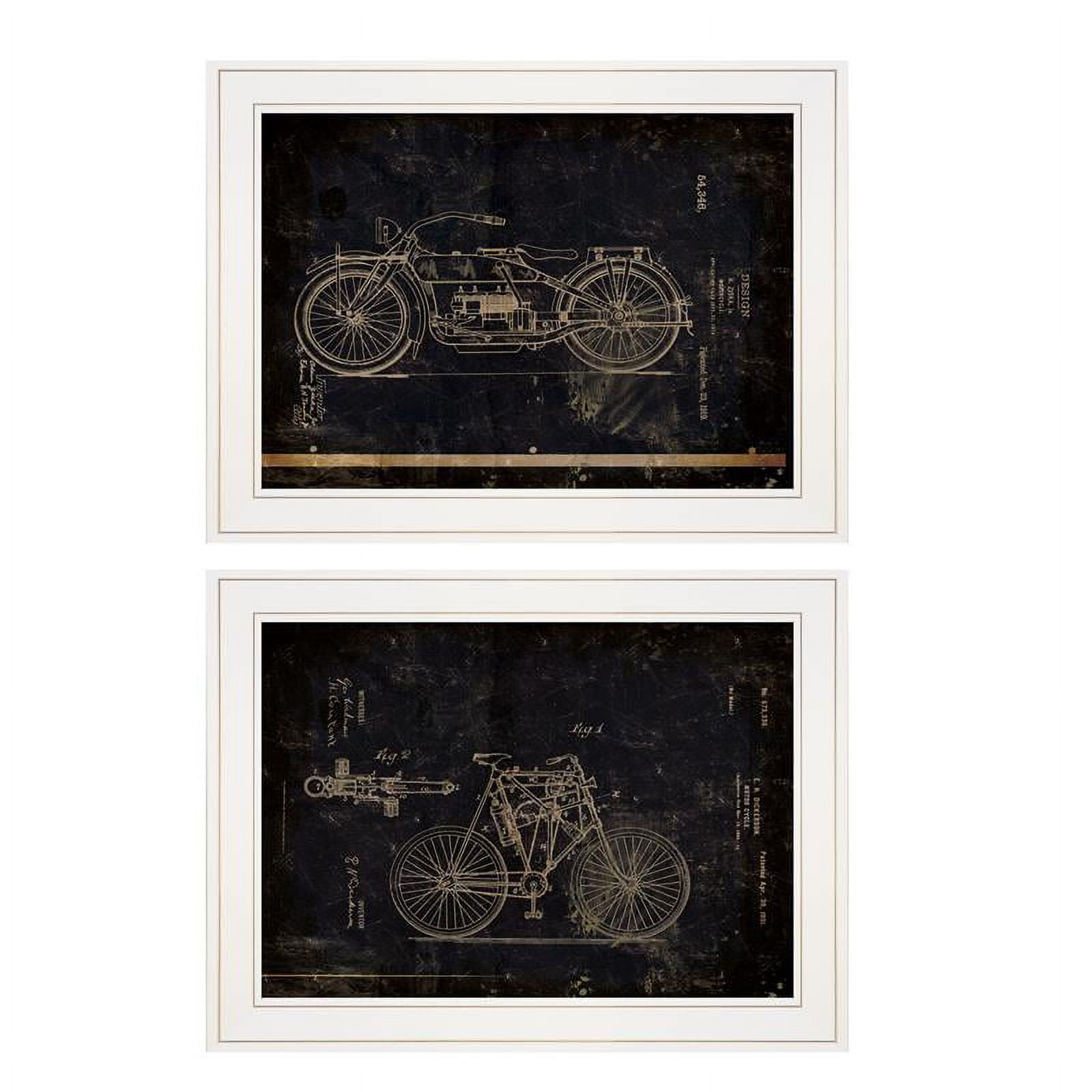 Motor Bike Patent I and II 2-Pc Vignette by Cloverfield and CoWood ...