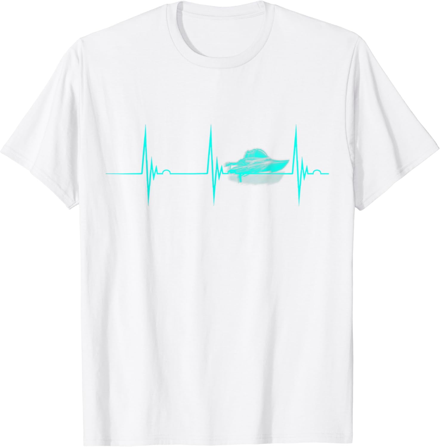 Motor Boating Boater Drag Boat Racing Heartbeat EKG Pulse T-Shirt ...