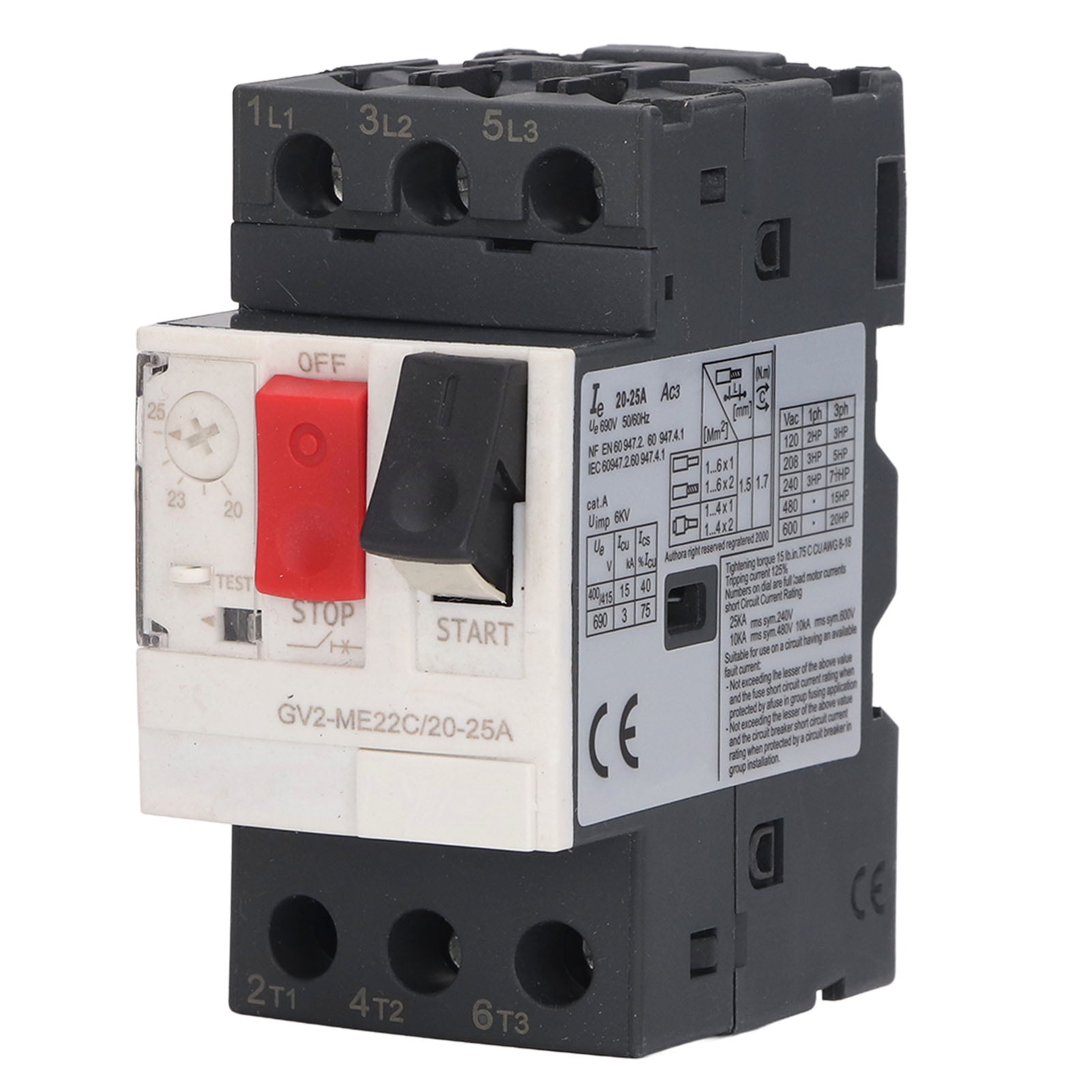 Motor Circuit Breaker 3P Overload Protection Switch Manual Motor ...