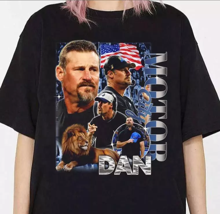 Motor City Dan Campbell Shirt 90s Graphic Tee Gift For Fans S-5xl 1 ...