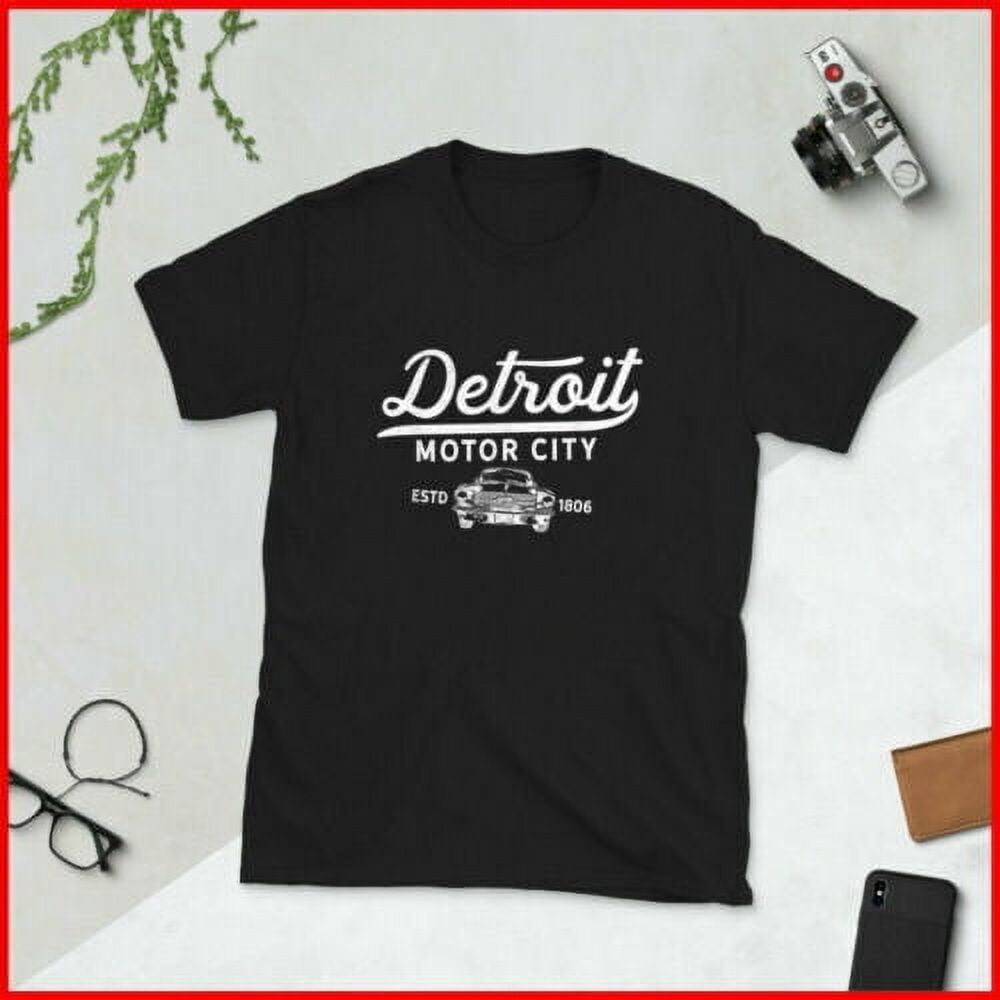 Motor City Muscle Car Detroit Novelty Vintage 1806 Throwback T-Shirt ...