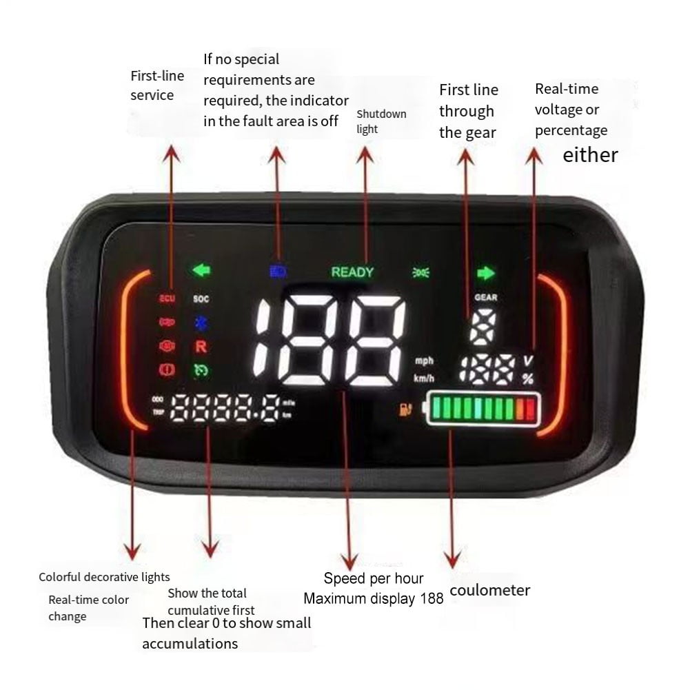 Motor Controller Display 48V-72V Colorfull Lcd Display Meter Control ...