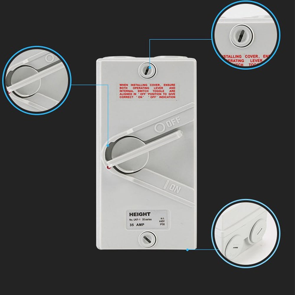Motor Disconnect Switch 3Pole 63A Ip56 Waterproof Switches 110~440V ...
