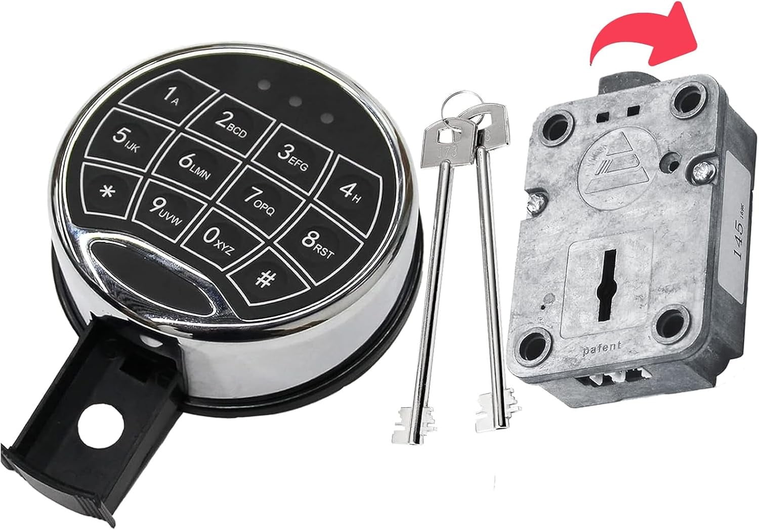 Motor Driven Lock Mechanism Right Hand Swing Bolt Time Delay Gun Safe ...