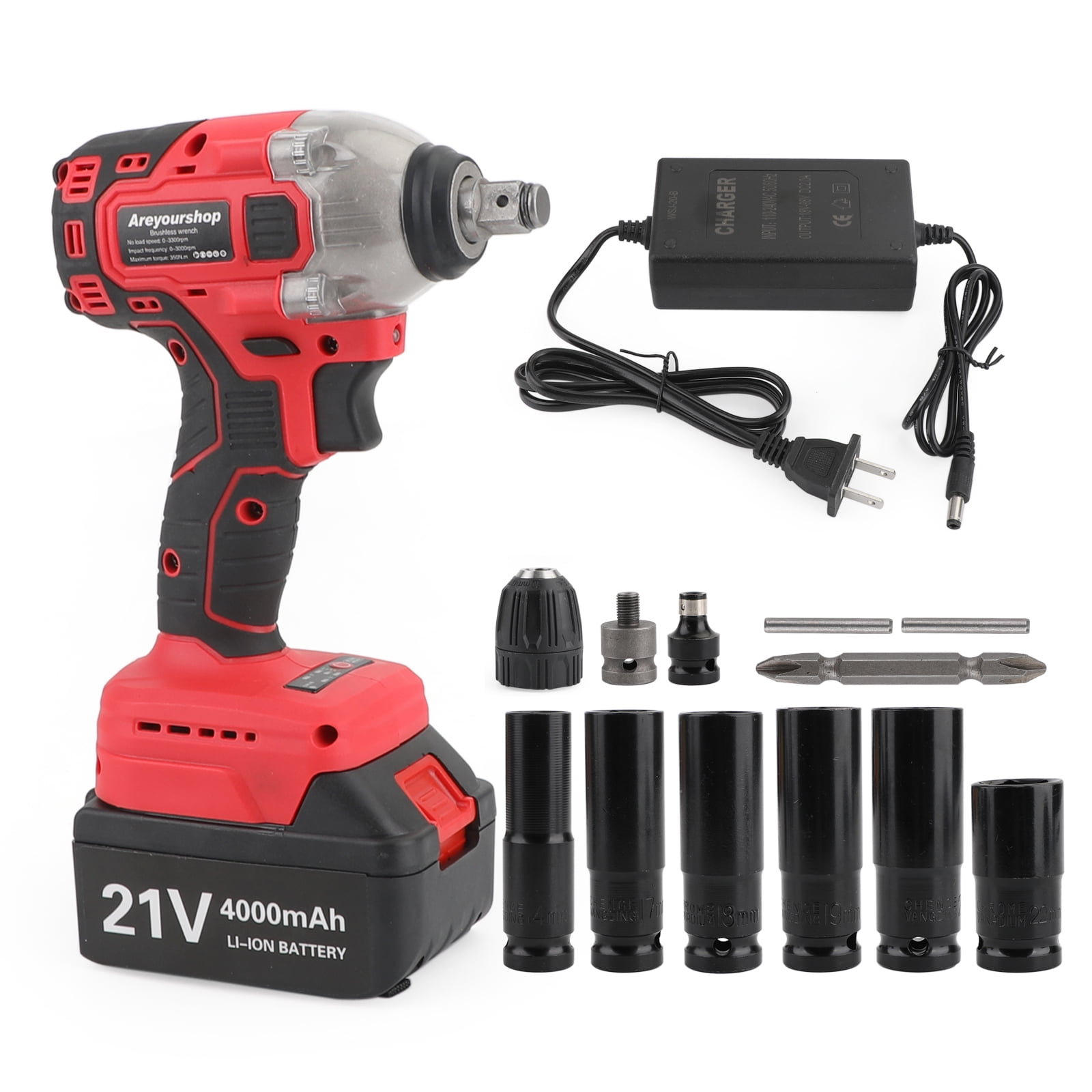 Motor Genic Compact 1/2 Inch 21V High Torque Brushless Impact Wrench ...