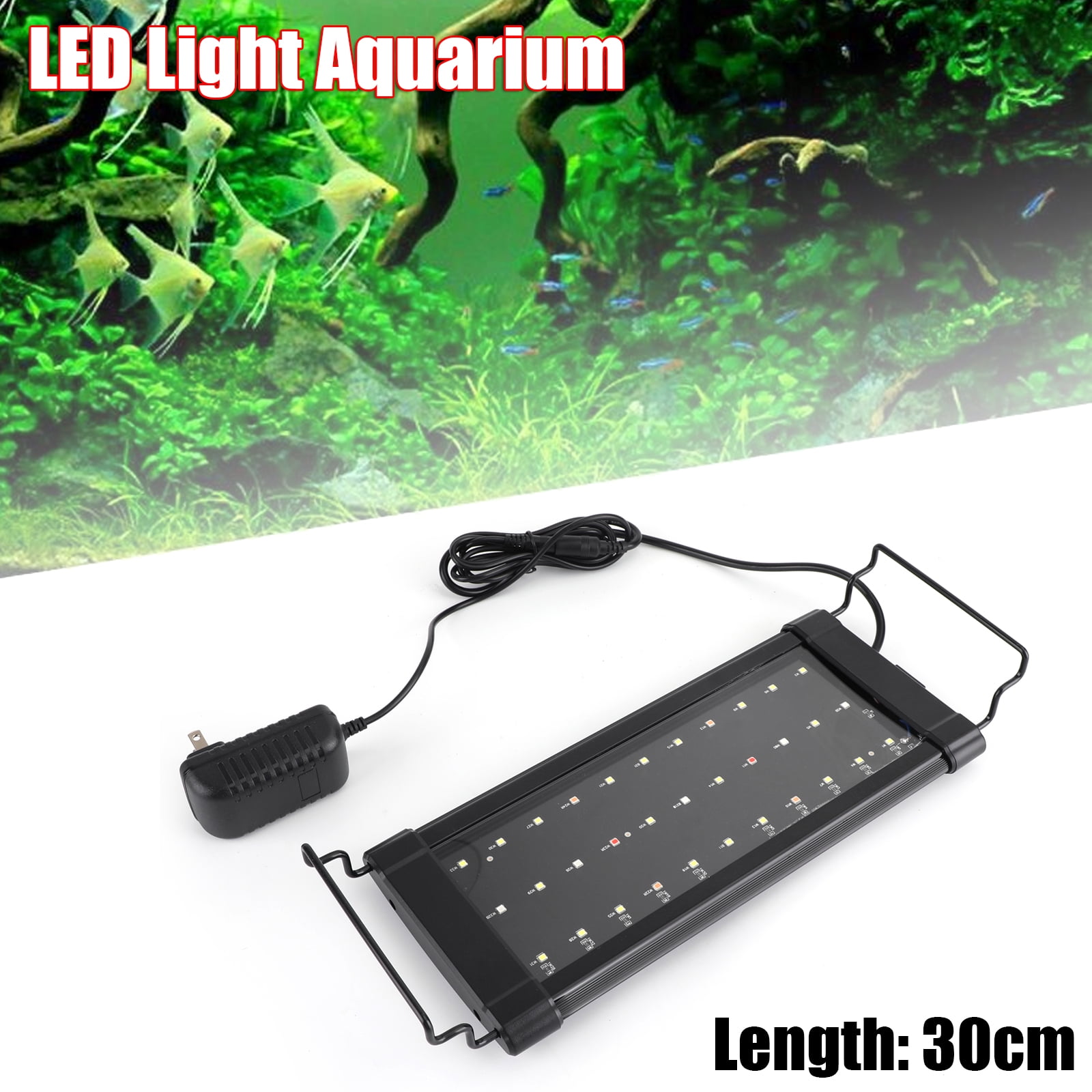 Motor Genic 12"-48" LED Light Aquarium Fish Tank 0.5W Full Spectrum ...