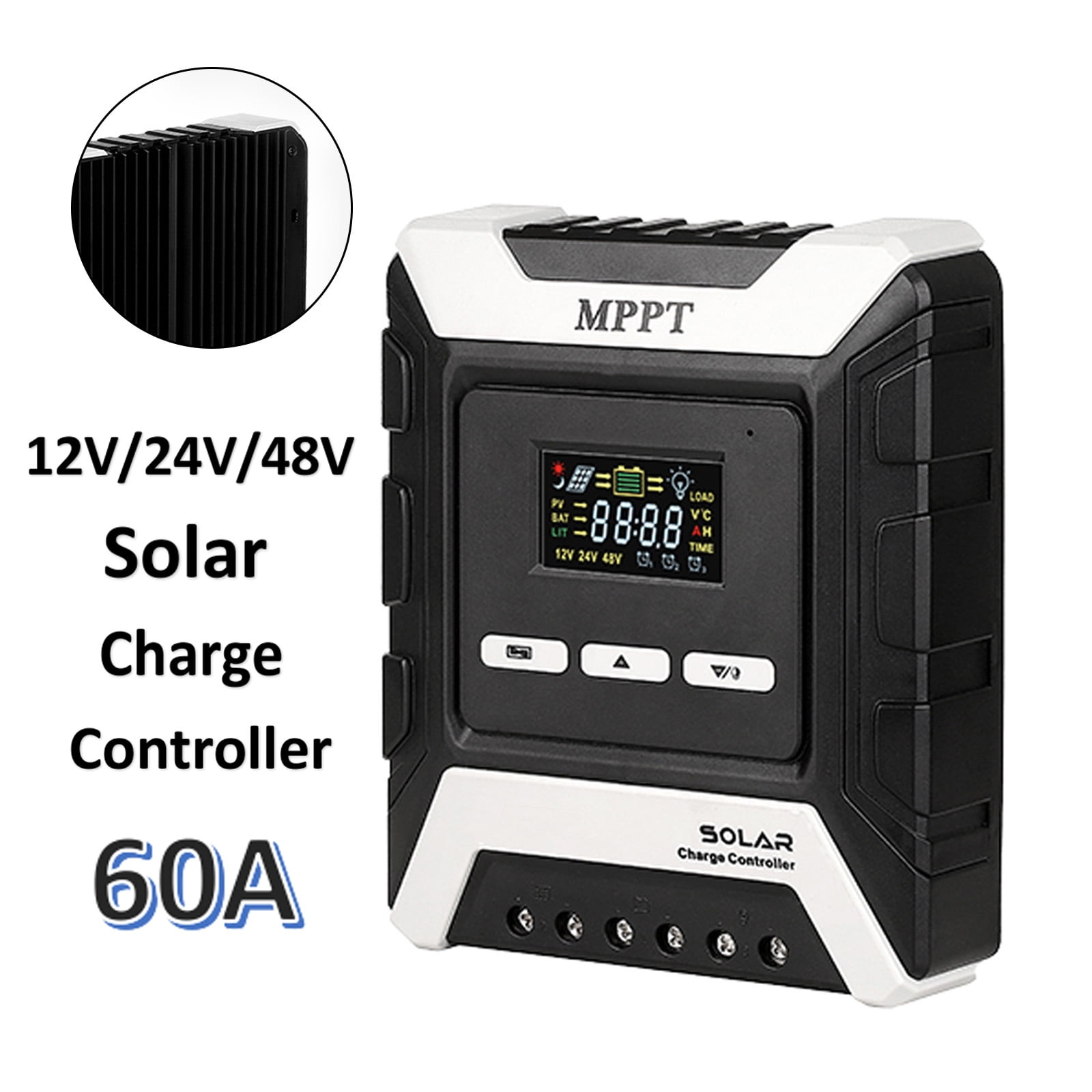 Motor Genic 20-60A MPPT Solar Charge Controller Charger 12V/24V/48V ...