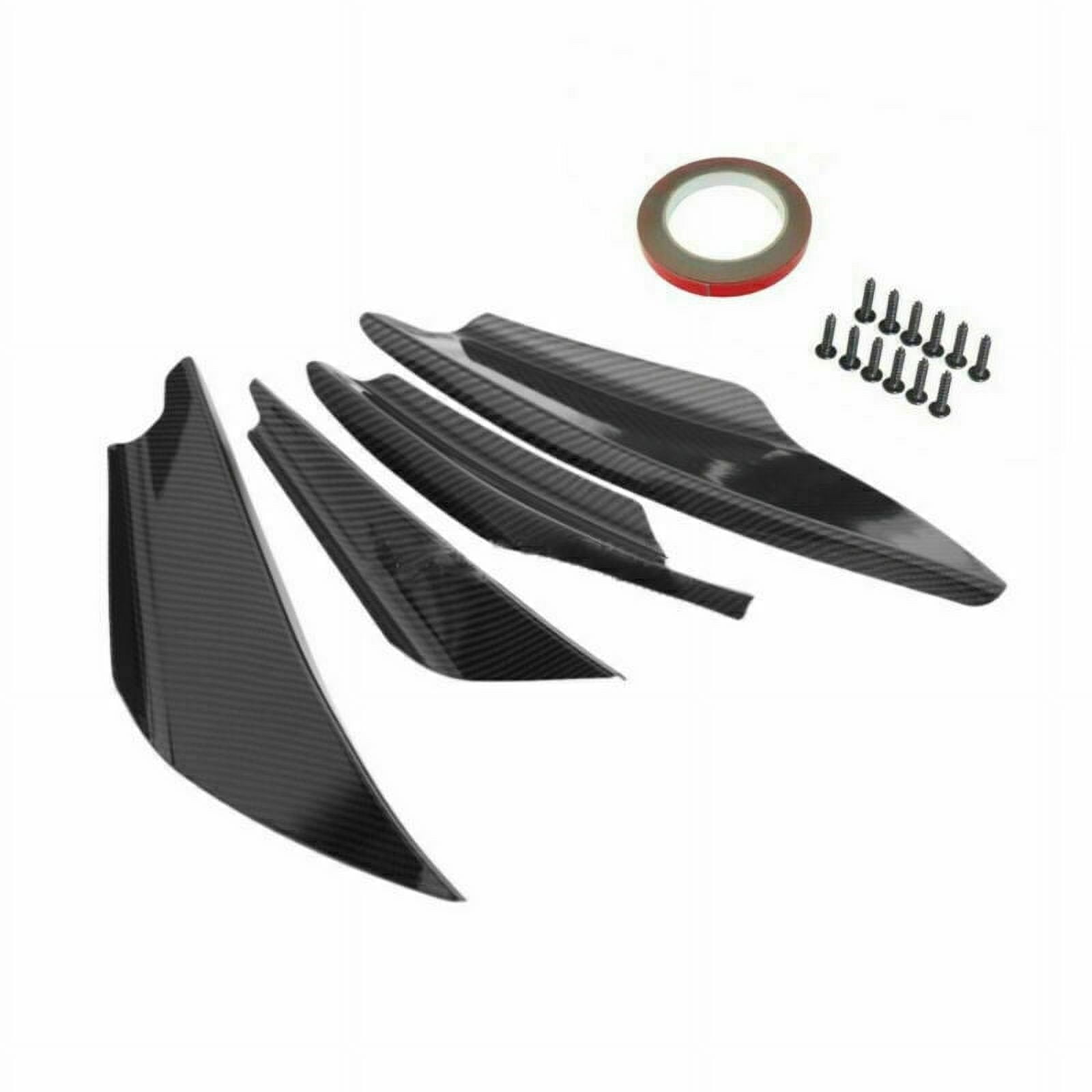 Motor Genic 4pcs Universal Carbon Car Front Bumper Fins Body Splitter ...