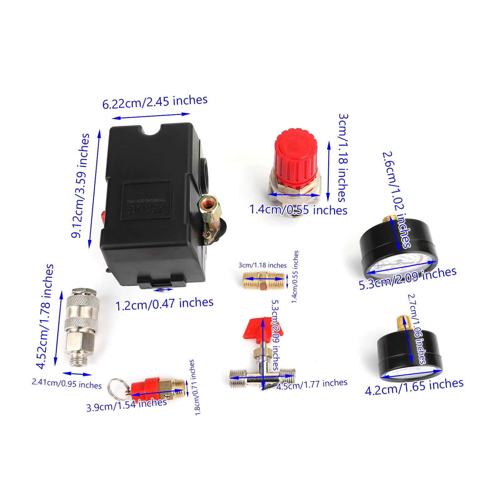 Motor Genic Air Compressor Pressure Control Switch Manifold Regulator ...