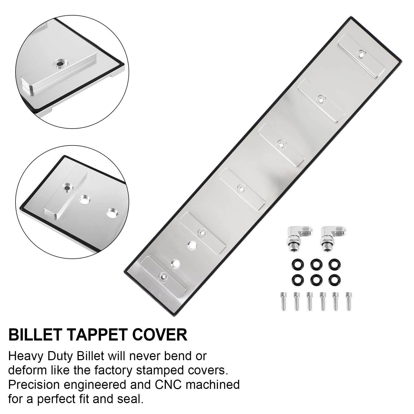 Motor Genic Billet Tappet Cover KIT For Cummins 5.9L 12v 24v 1989 1990 ...