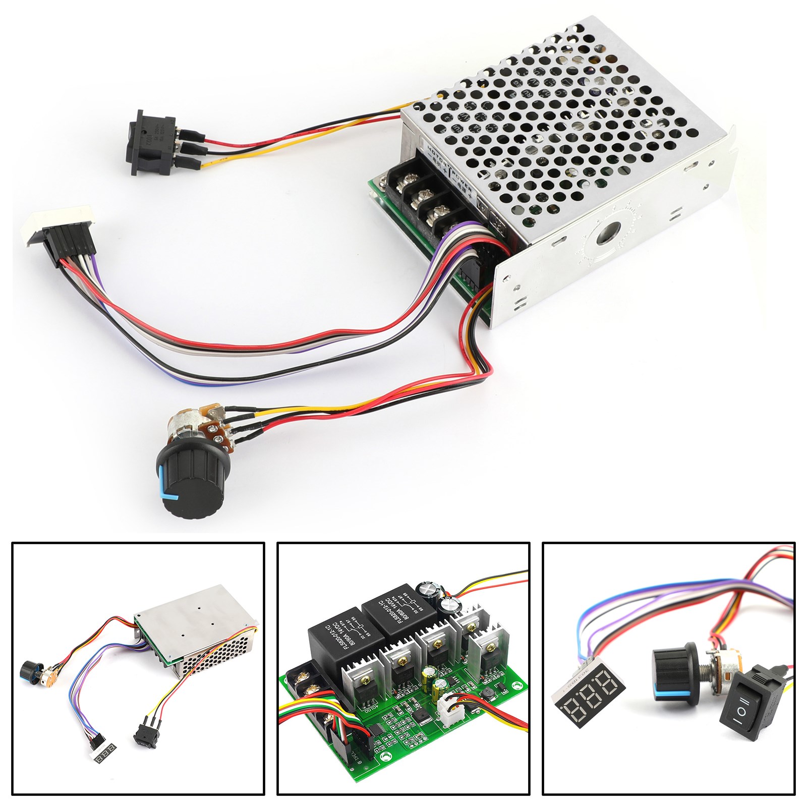 Motor Genic DC 10-55V MAX 60A PWM Motor Speed Controller CW CCW Reversible 12V 24V 36V - Walmart.com