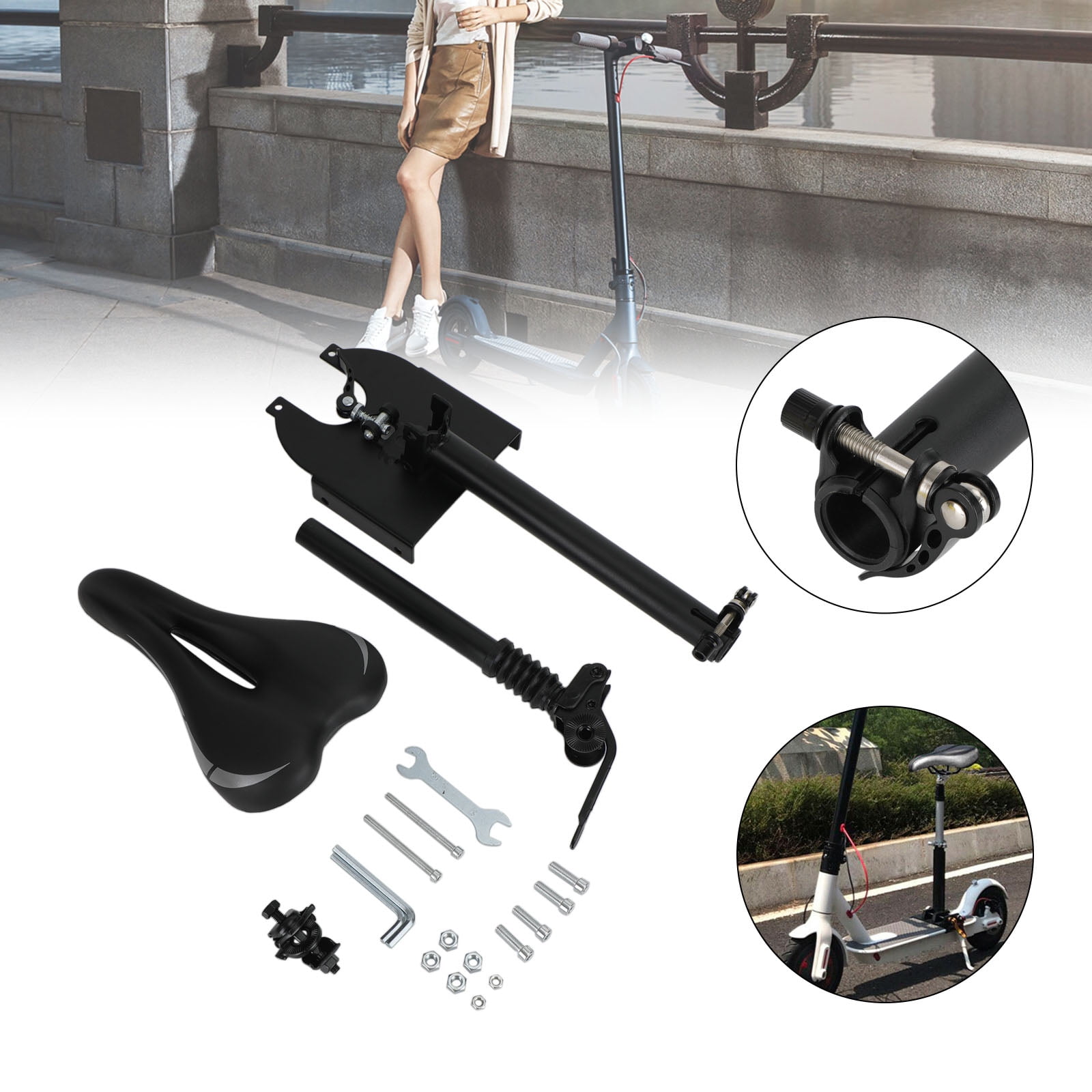 Motor Genic Foldable Electric Scooter Seat Adjustable Skateboard Saddle ...
