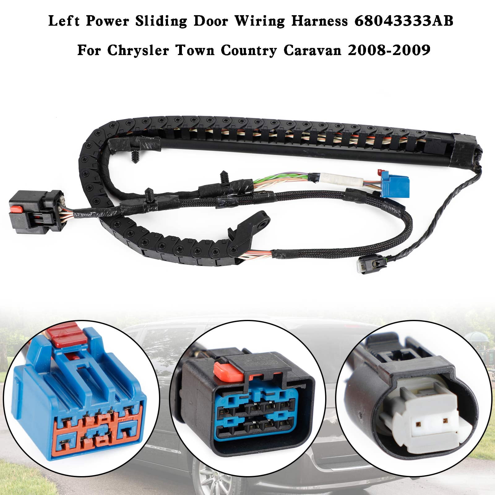 Motor Genic Left Power Sliding Door Wiring Harness 68043333AB For Town ...