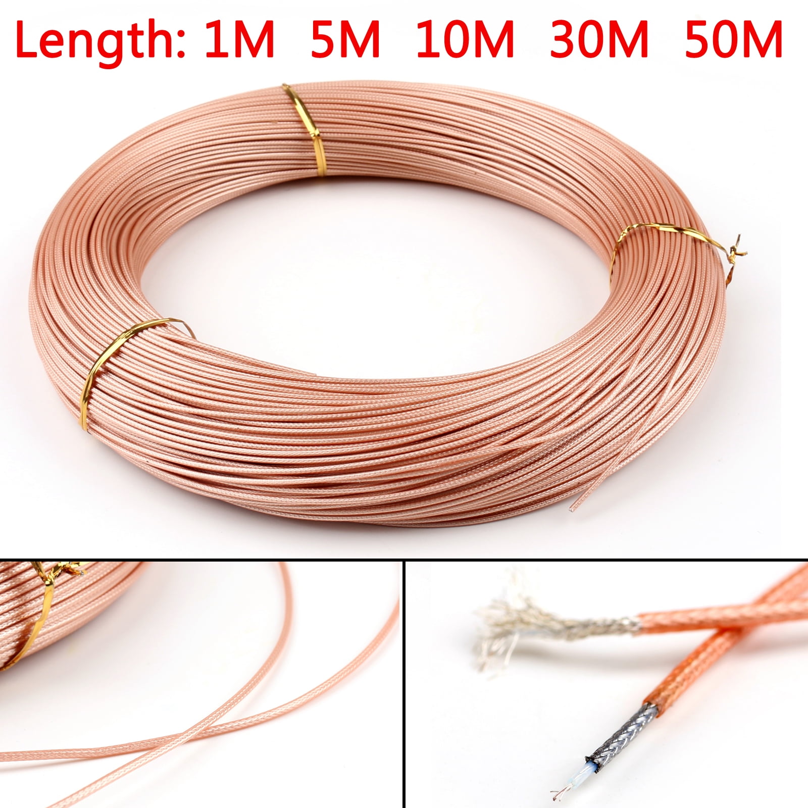Motor Genic RG178 RF Coaxial Cable Connector 50ohm M17/93-RG178 Coax ...
