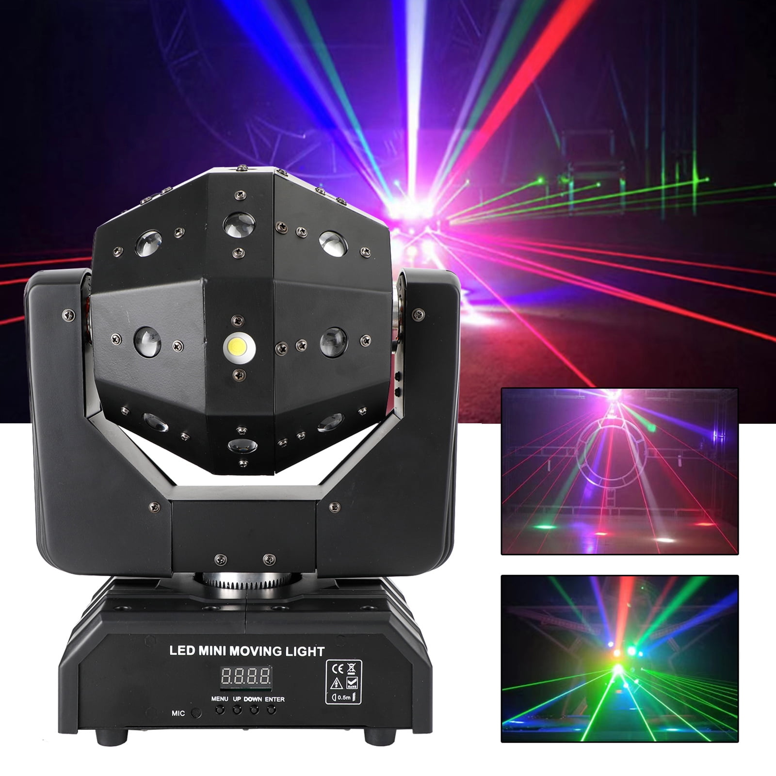 Motor Genic RGBW 3In1 LED Laser Moving Head Stage Light DMX DJ Disco ...