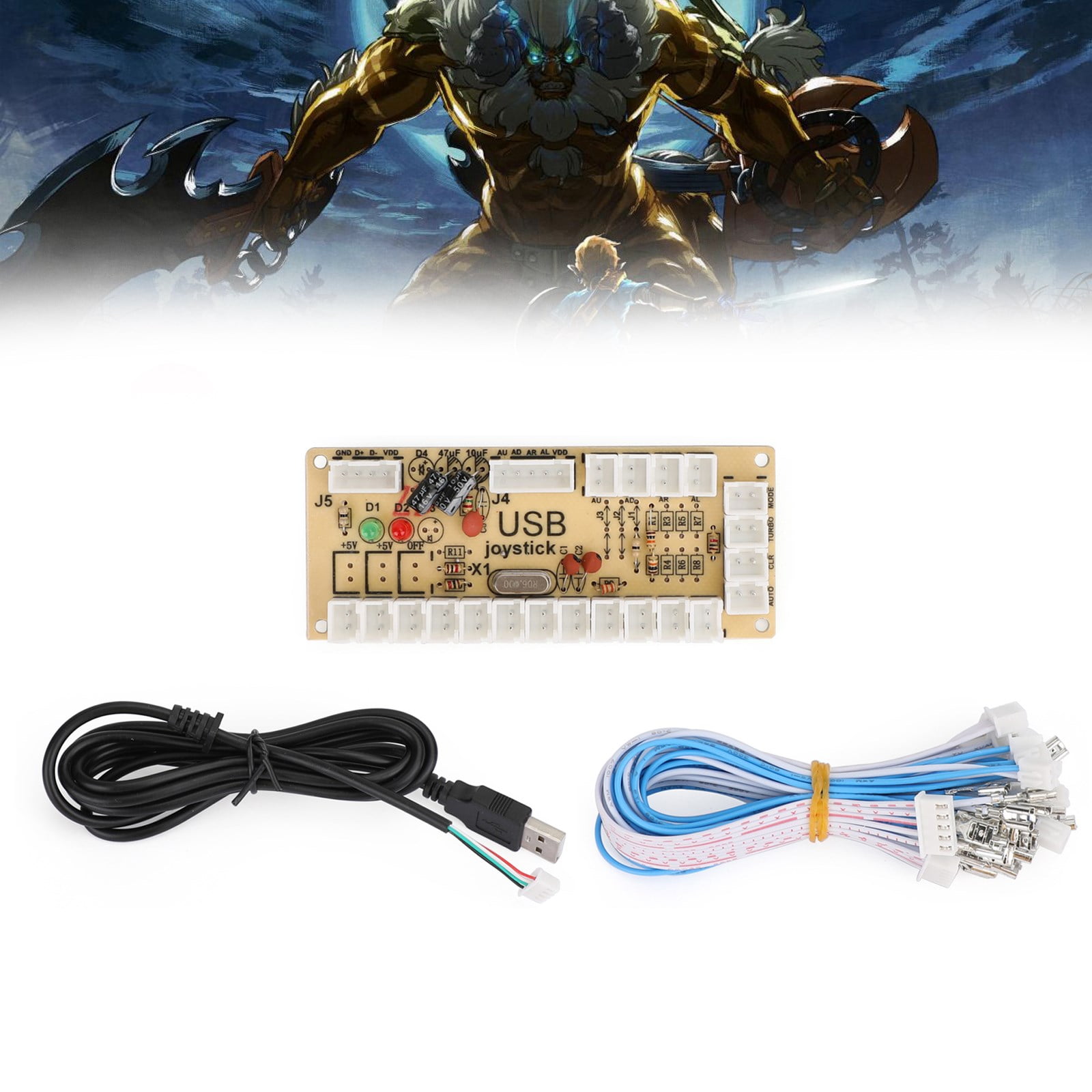 Motor Genic Zero Delay Arcade USB Encoder to Joystick Fit for PC ...