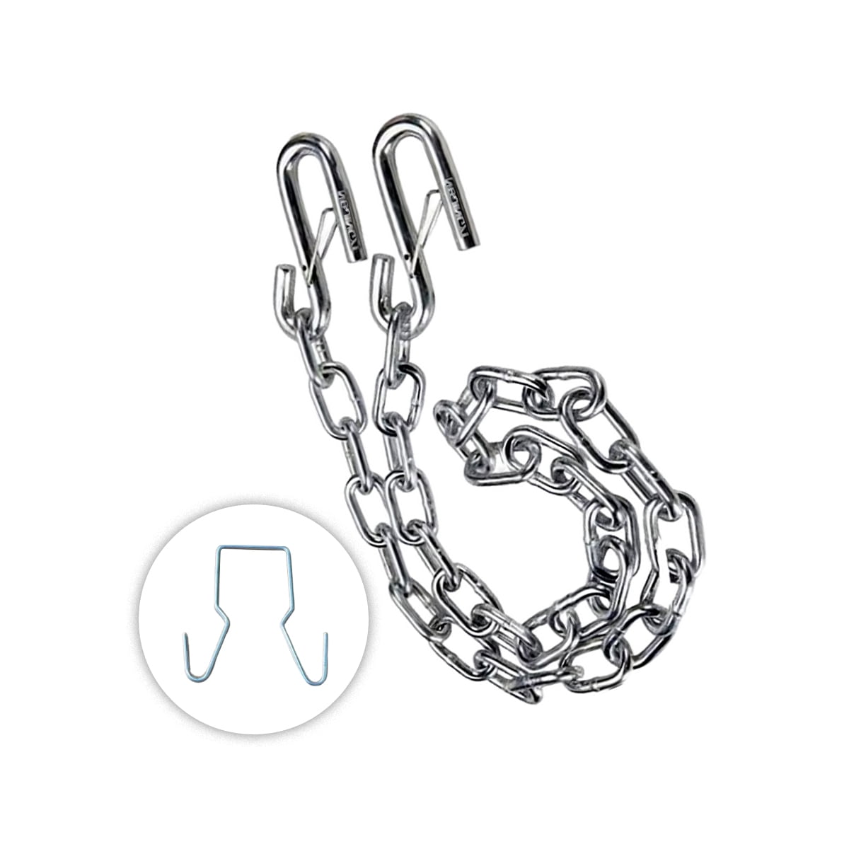 Motor God 48" Heavy Duty Trailer Safety Chain with 2" Chain Hanger – 1/ ...