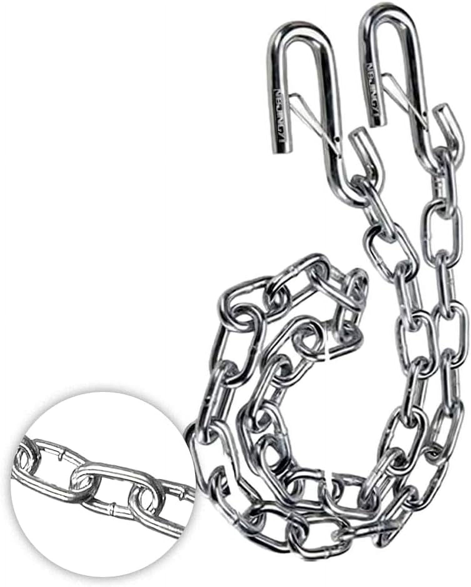 Motor God Trailer Hitch Safety Chain with S-Hook and Latch, Steel ...